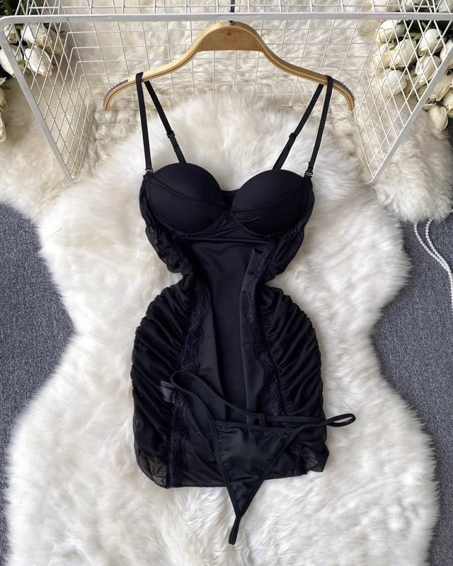 Timeless Glow Sheer White Chemise Lingerie