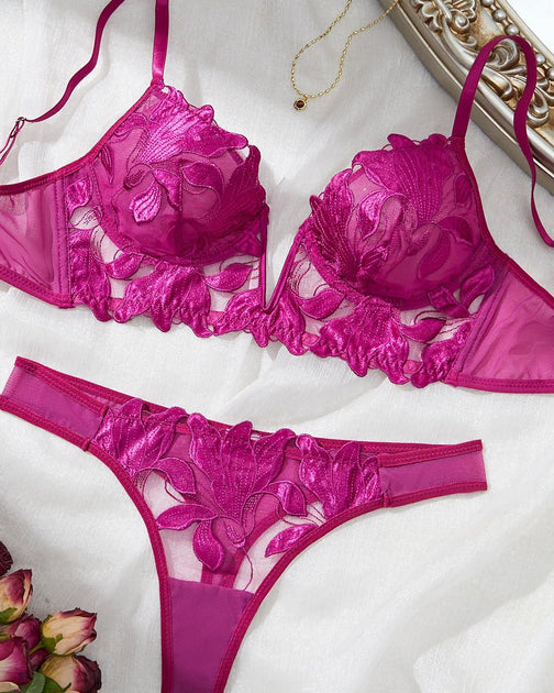 Date Night Weapon Built-In Bra Lace Lingerie Set — Sinderella